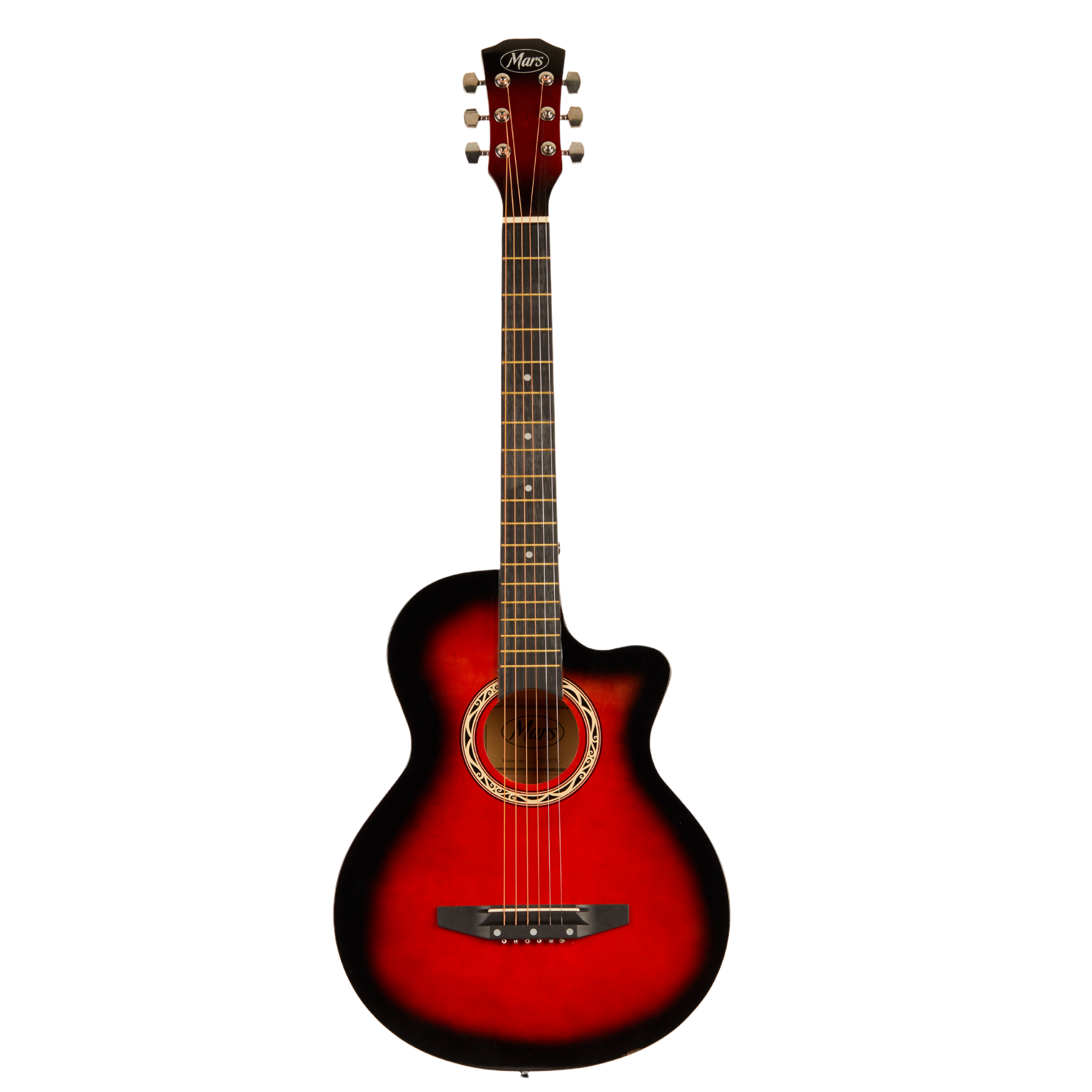 Mars Acoustic Guitar M-38 with Bag (Red) – Symphonymuzik
