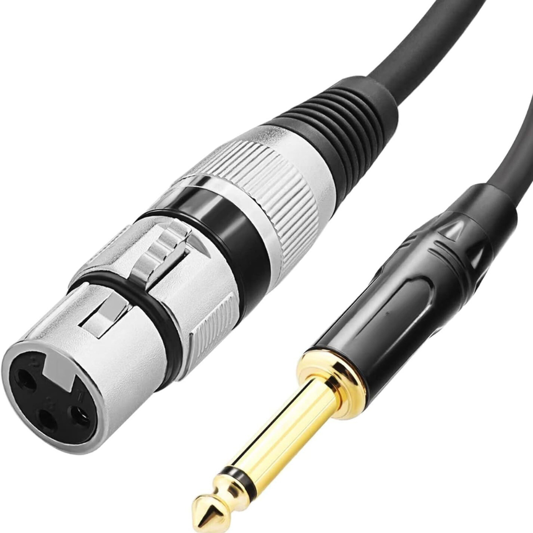 XLR to 1/4" Microphone Cable 5M | Female XLR to TS Mono Jack ...